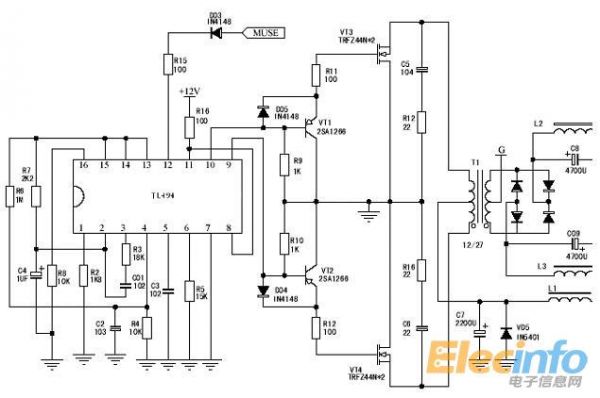 元老级器件TL494在汽车音响电源中的应用-elecinfo电子信息网